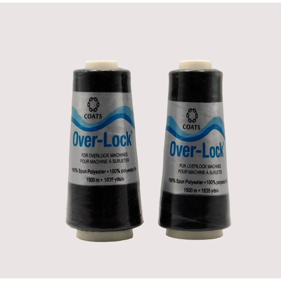 Over-Lock | Office | Coats Over Lock Black Polyester Thread Set Of 2 ...